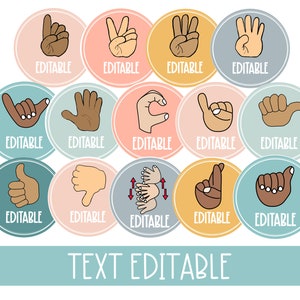 Calm Colors Hand Signal Posters: Classroom Decor (digital Download) - Etsy