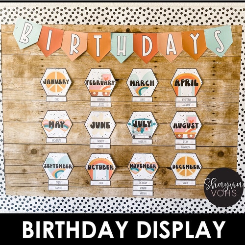 Classroom Birthday Display Birthday Board Classroom - Etsy