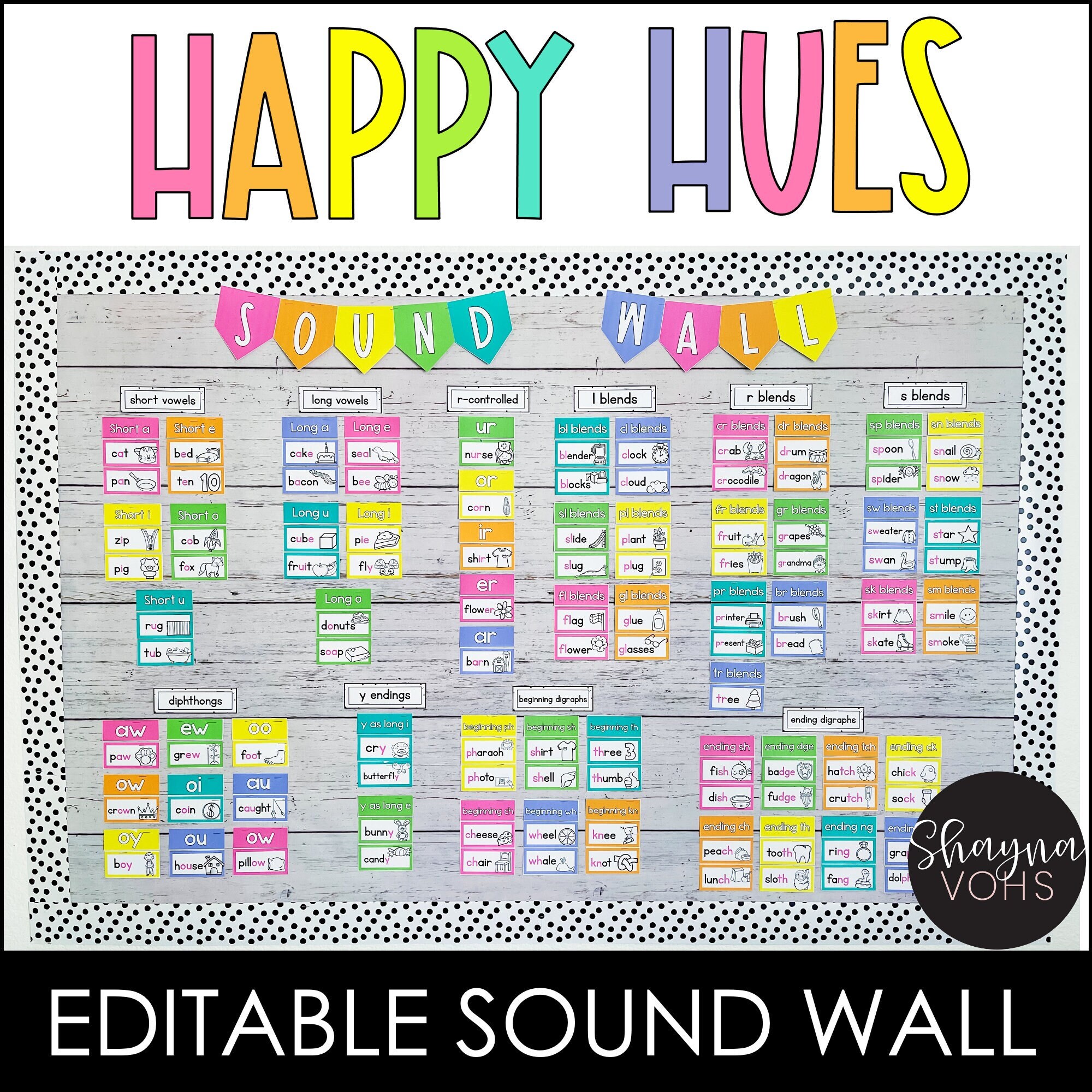 Sound Wall Classroom, Sound Wall Cards - Etsy