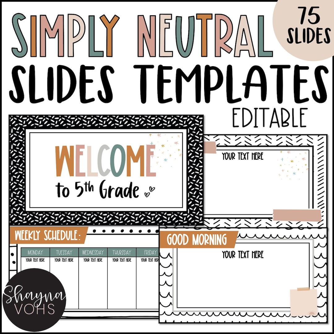 Simply Neutral Powerpoint and Google Slides™ Templates for Teachers - Etsy