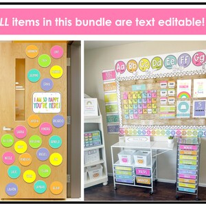 Bright Classroom Decor Bundle: Elementary Printable and Editable - Etsy