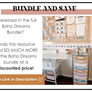 Boho Classroom Schedule Template Editable - Etsy