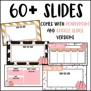 Fall & Halloween Google Slides Templates for Teachers (digital Download ...