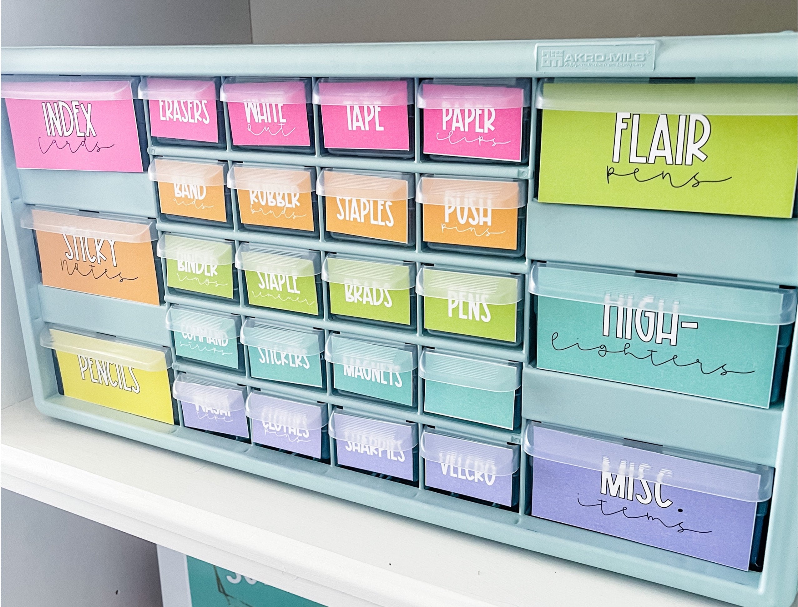 Teacher Toolbox Labels Editable, Bright Classroom Theme, Happy Hues ...