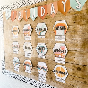 Classroom Birthday Board, Retro Classroom Birthday Display - Etsy