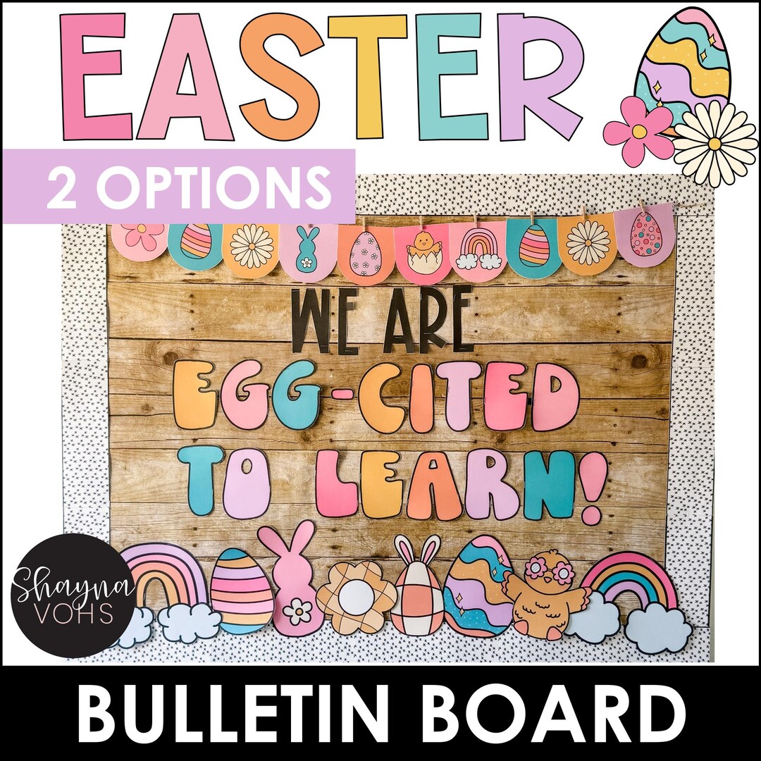 Easter Classroom Bulletin Board Kit: Spring Door Decor (digital ...