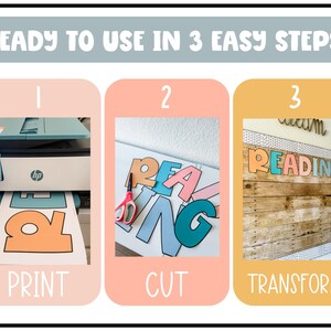 Calm Colors Bulletin Board Letters - Pastel Printable Classroom Letters ...