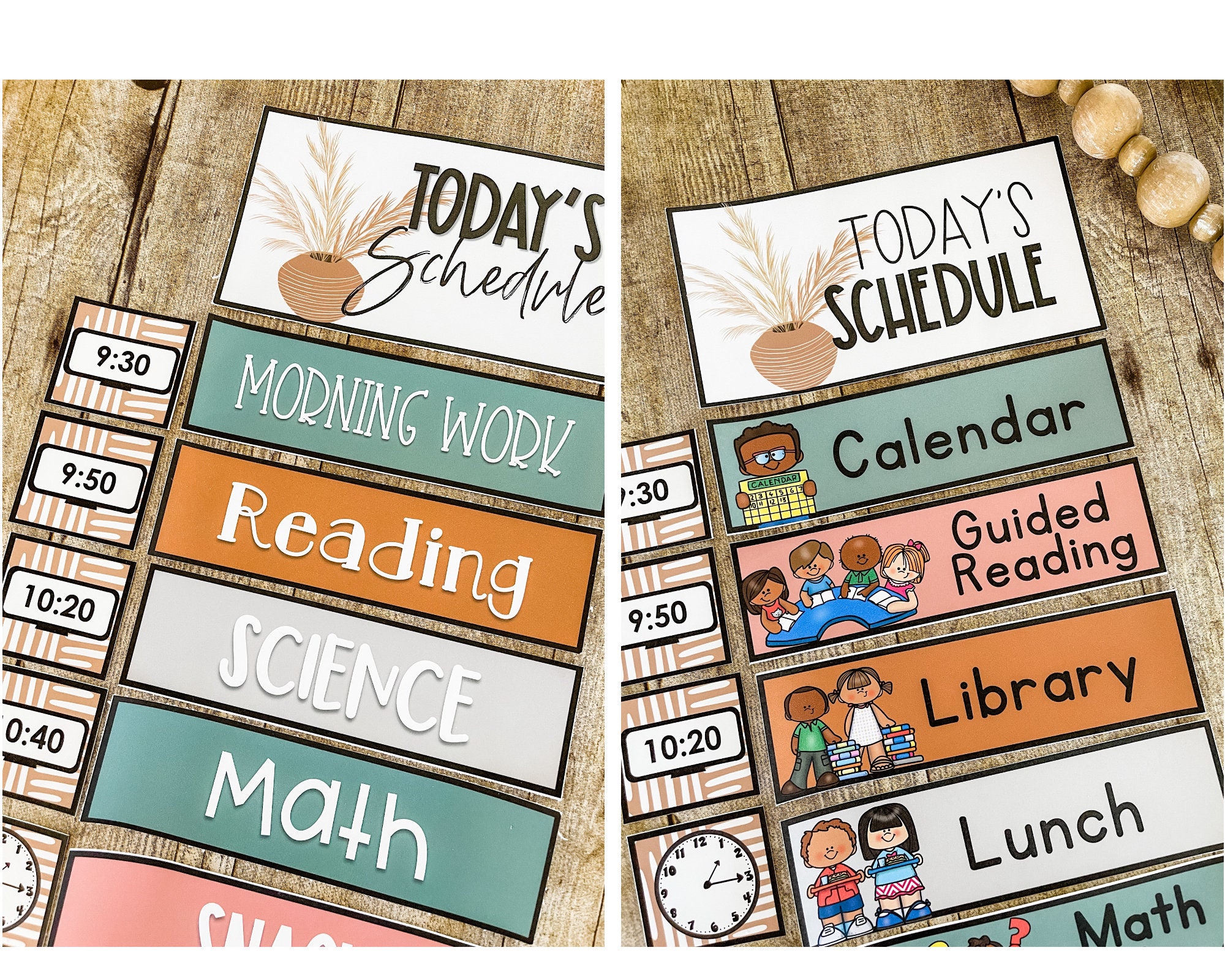 Boho Classroom Schedule Template Editable - Etsy Australia
