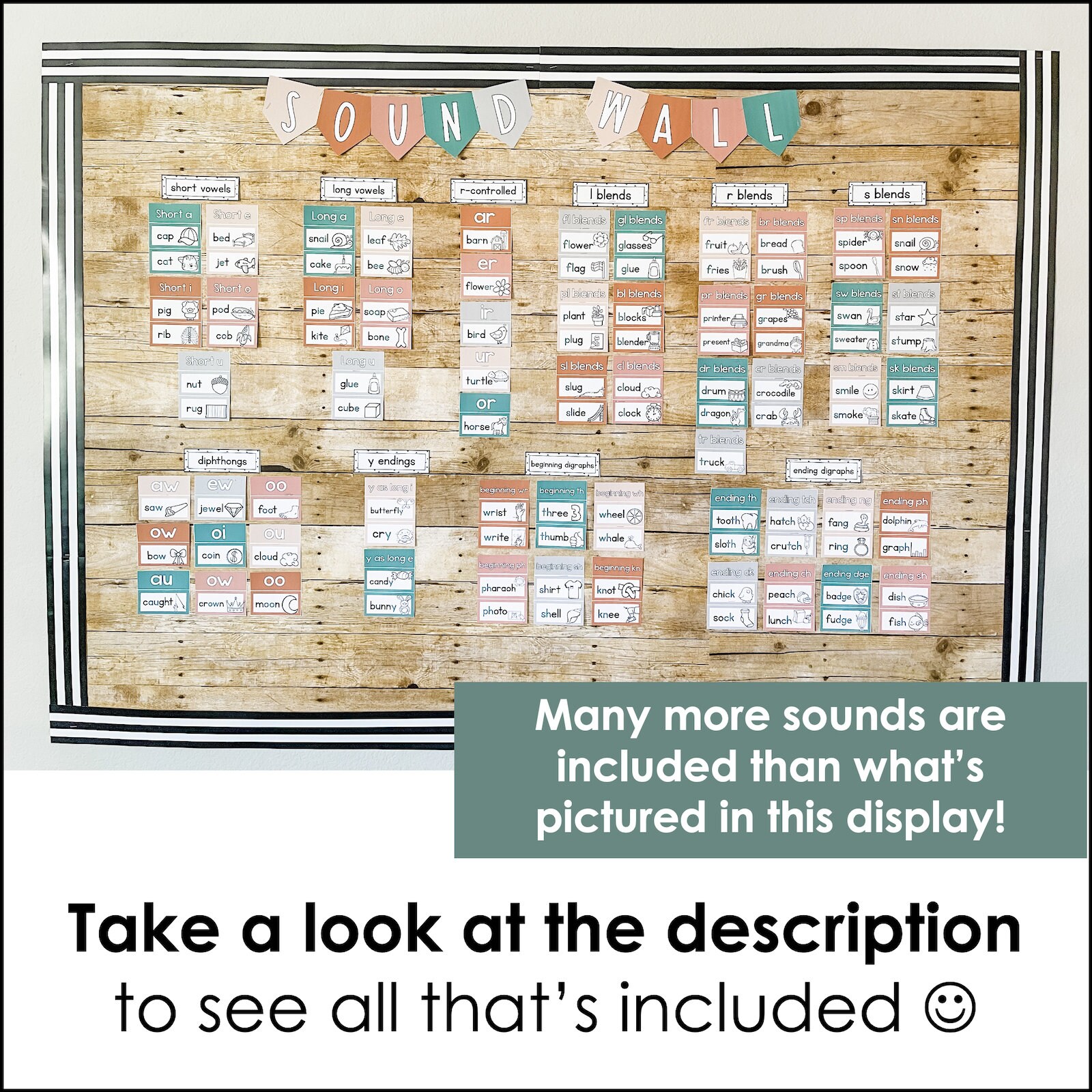 Sound Wall Classroom, Neutral Boho Classroom Decor - Etsy
