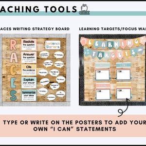 Calm Colors Classroom Decor Bundle: Editable Posters, Labels (canva or ...