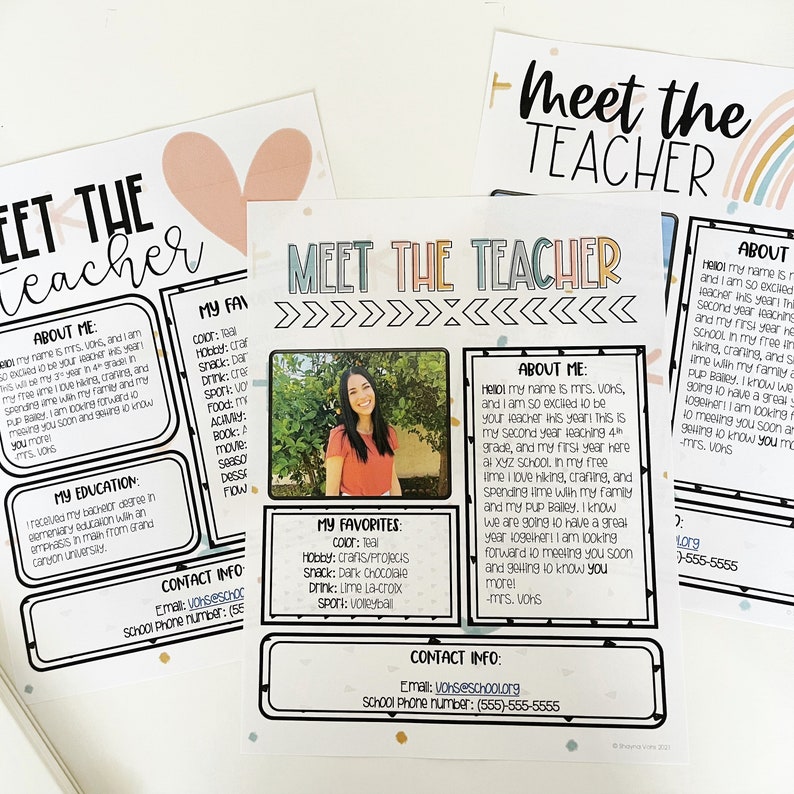 Meet the Teacher Template Editable Calm Colors Classroom - Etsy