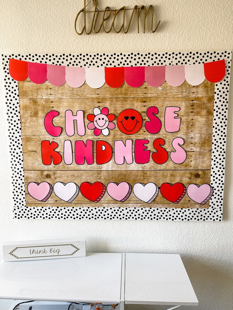 Valentines Day Bulletin Board Kit Retro Valentine Bulletin - Etsy