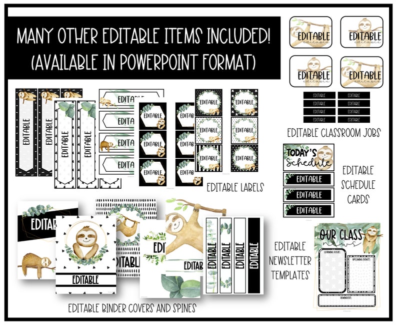 Sloth Classroom Decor Sloth Classroom Theme Sloth Classroom - Etsy