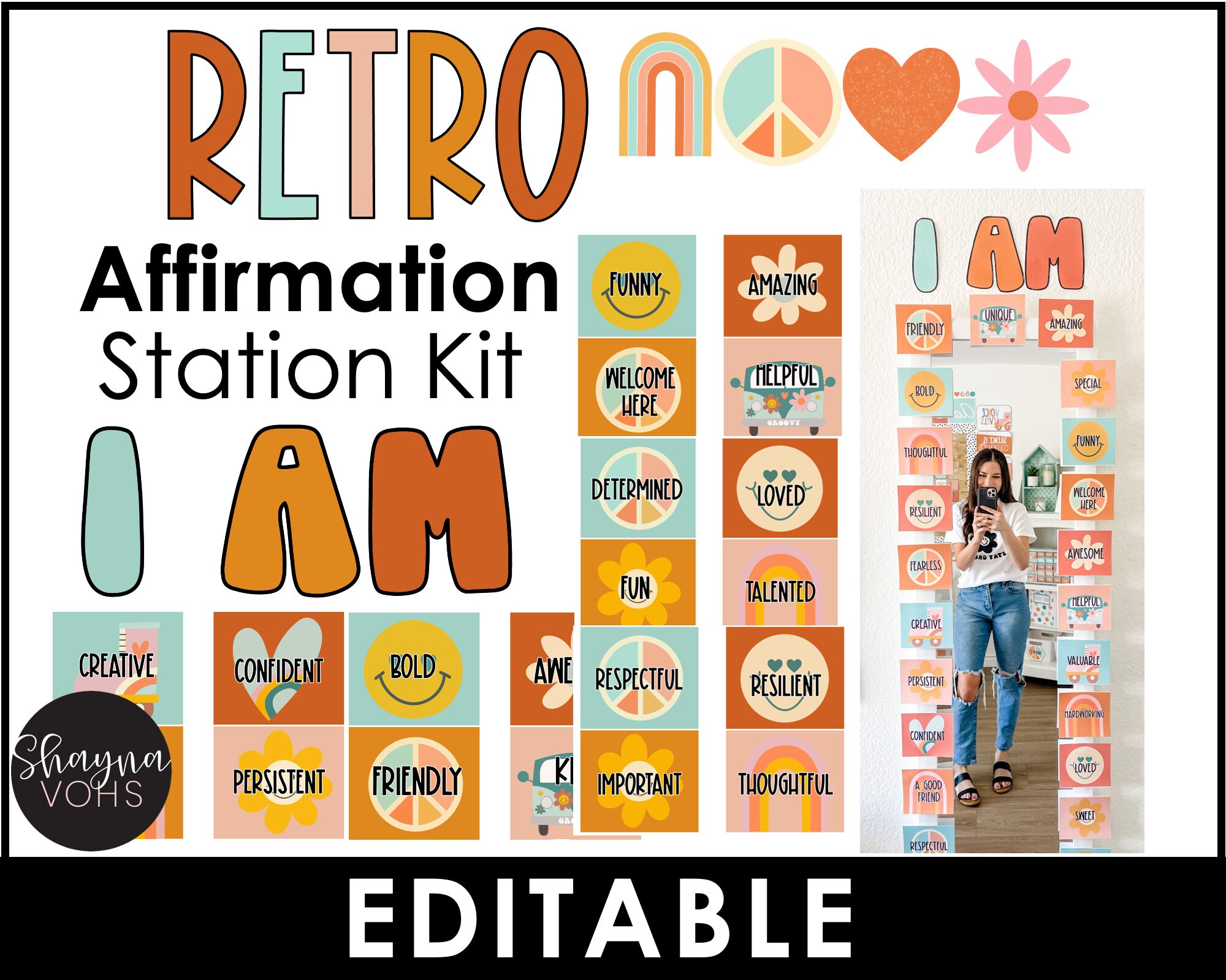 Affirmation Station Retro Affirmation Cards Affirmation - Etsy