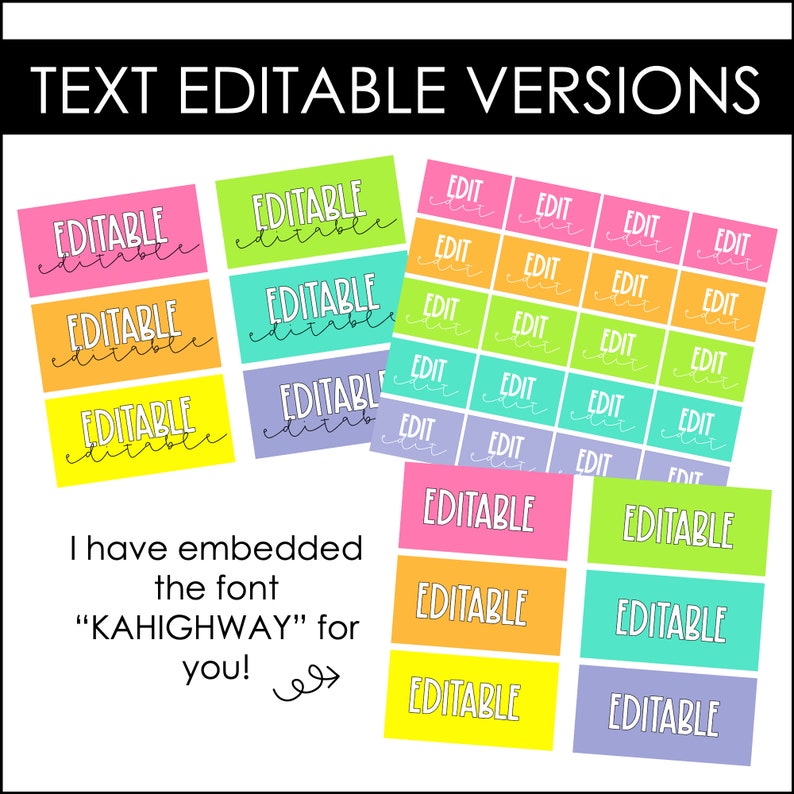 Teacher Toolbox Labels Editable Bright Classroom Theme Happy - Etsy
