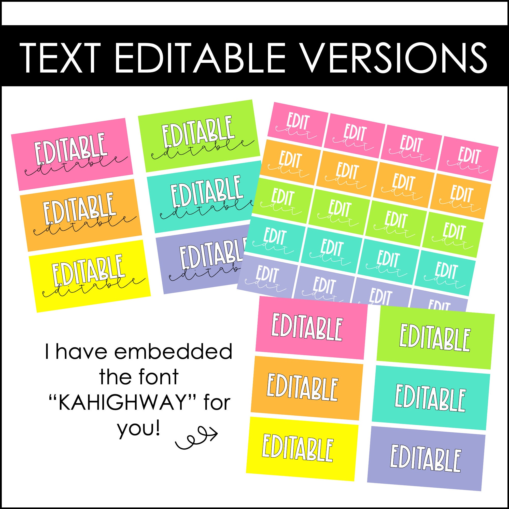 Teacher Toolbox Labels Editable, Bright Classroom Theme, Happy Hues ...