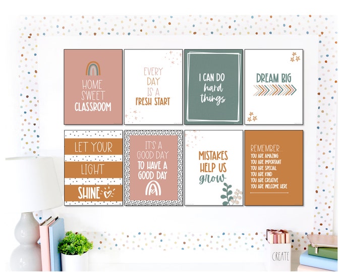 PRINTABLE Modern Classroom Poster Pack | Bulletin Board Posters ...