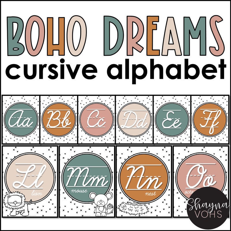 Cursive Alphabet - Etsy