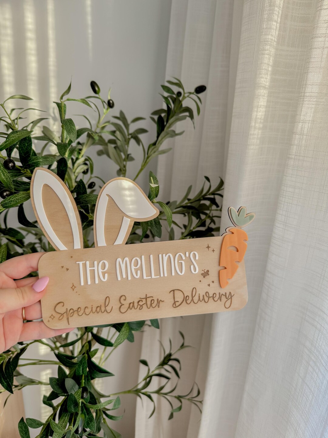 Easter Crate Sign PLAQUE ONLY, Personalised Easter Crate Plaque, Easter ...