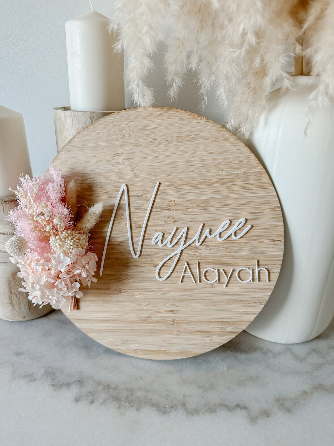 Custom Floral Name Sign, Custom Door Sign, Kids Name Sign, Preserved ...