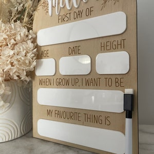Personalised First Day Board, Customisable First Day Board, Kids First ...