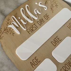 Personalised First Day Board, Customisable First Day Board, Kids First ...
