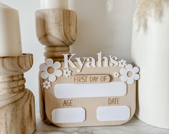 Personalised First Day Board, Customisable First Day Board, Kids First ...