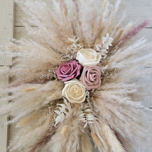 Dusty Rose Boho Bridal Bouquet Arrangement. Wedding Bouquet, Dried ...