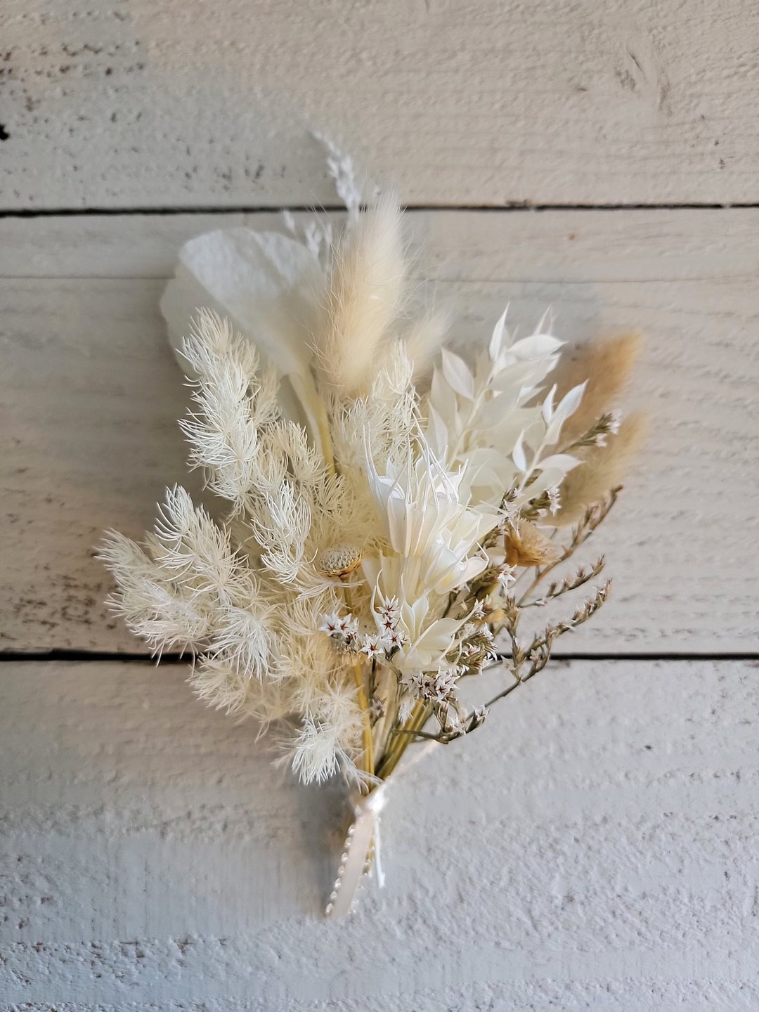 White Boho Cake Topper, White Cake Topper Arrangement, Dried Cake ...