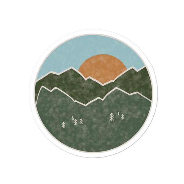 Circle Laptop Stickers - Etsy