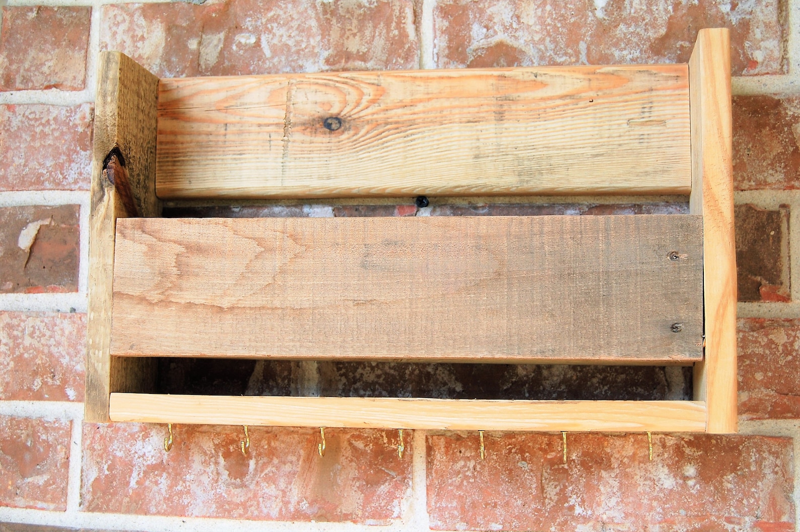 Rustic Mail Holder / Organizer and Key Hanger Made Out of Reclaimed ...