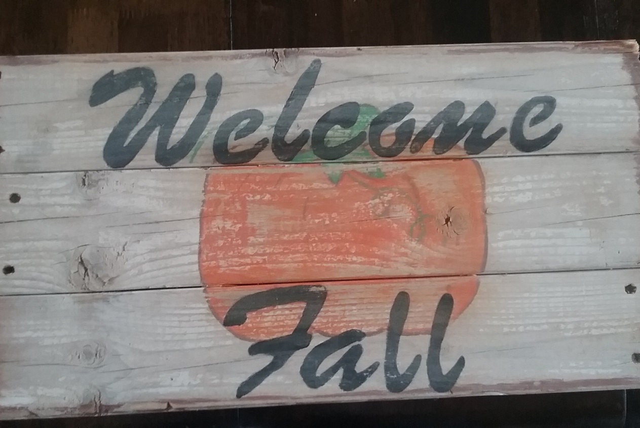 Welcome Fall Pallet Sign - Etsy