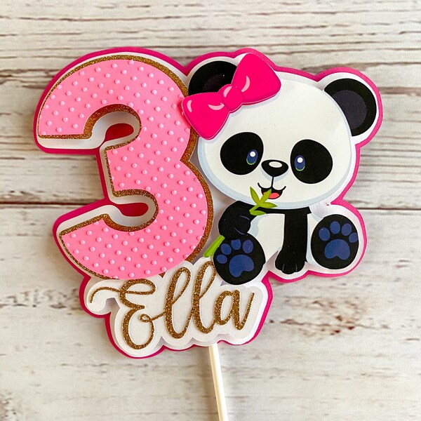 Panda Cake Topper - Etsy