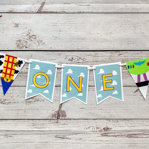 Toy Story Highchair Birthday Banner - Etsy