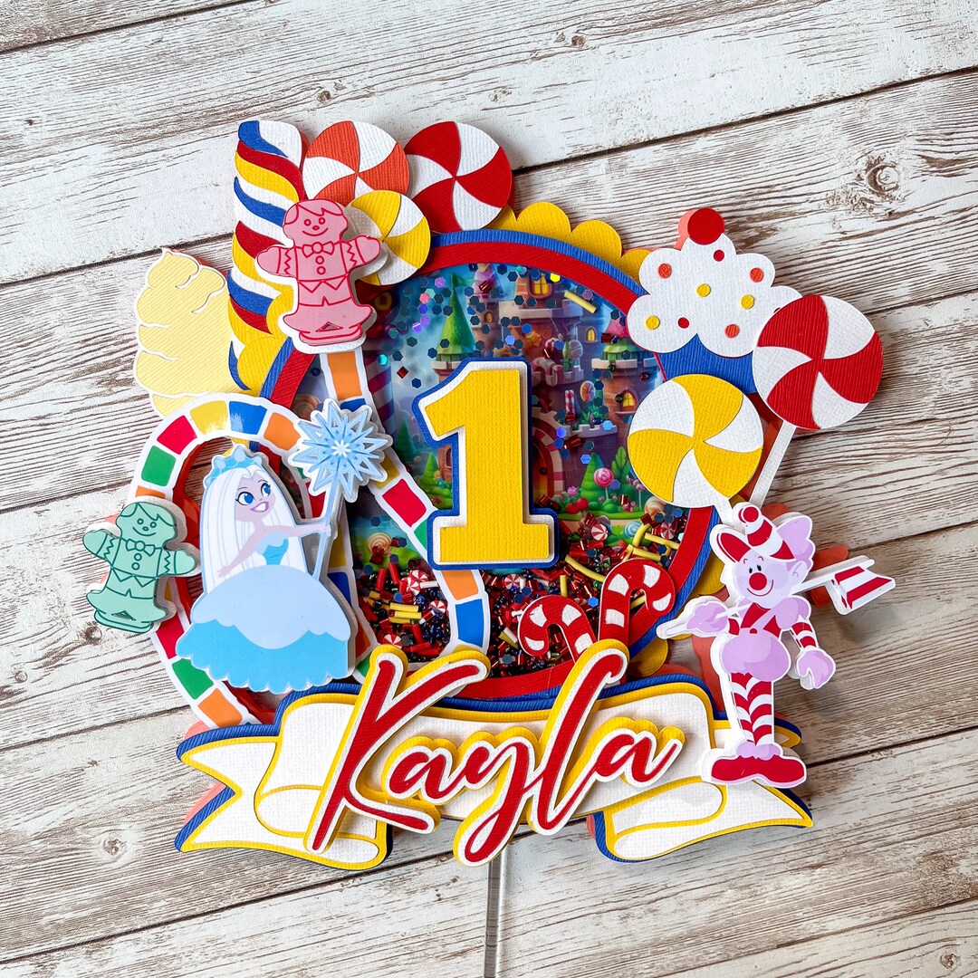 Candy Land Cake Topper, Sweets Candy Cake Decorations, Candy Land ...