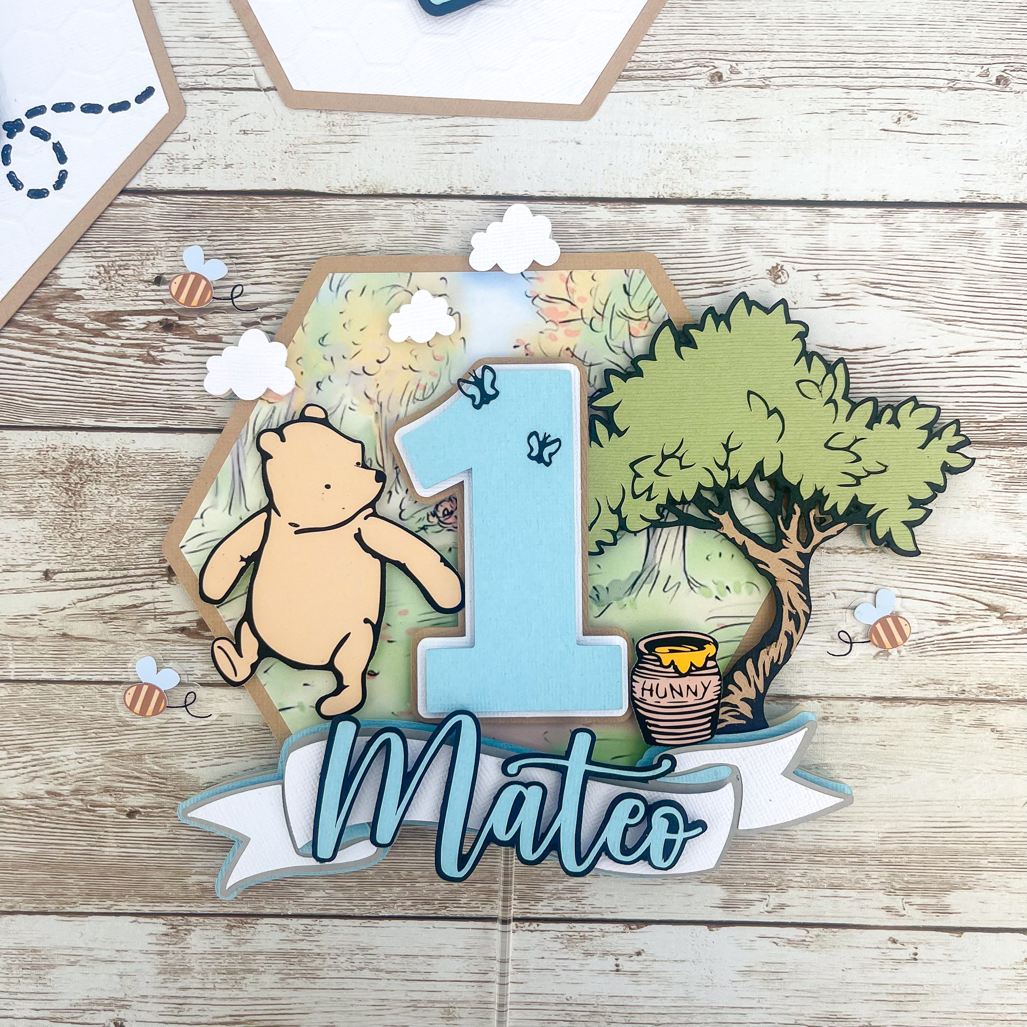 Baby Pooh Classic Winnie the Pooh Vintage Pooh Inspired Cake - Etsy