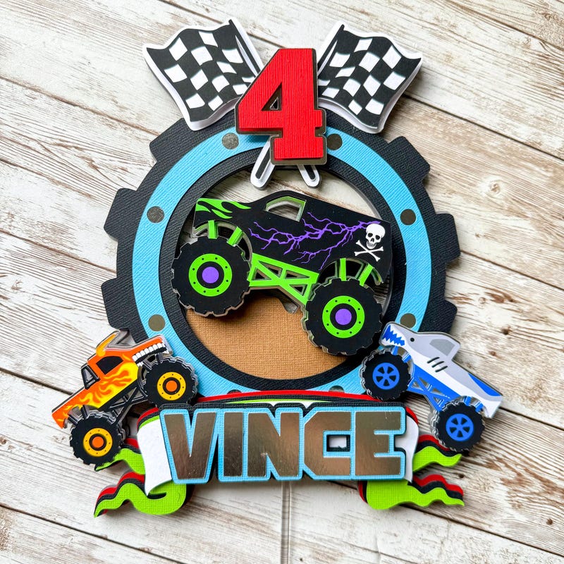 Monster Truck Cake Topper - Etsy