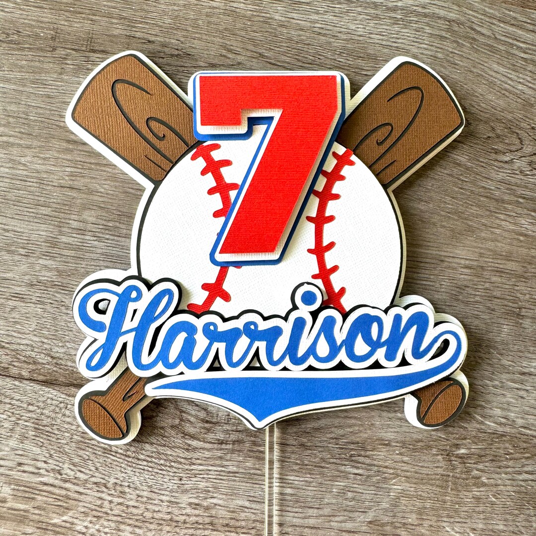 Baseball Cake Topper Home Run Slugger Batter up Boys Birthday Sports ...