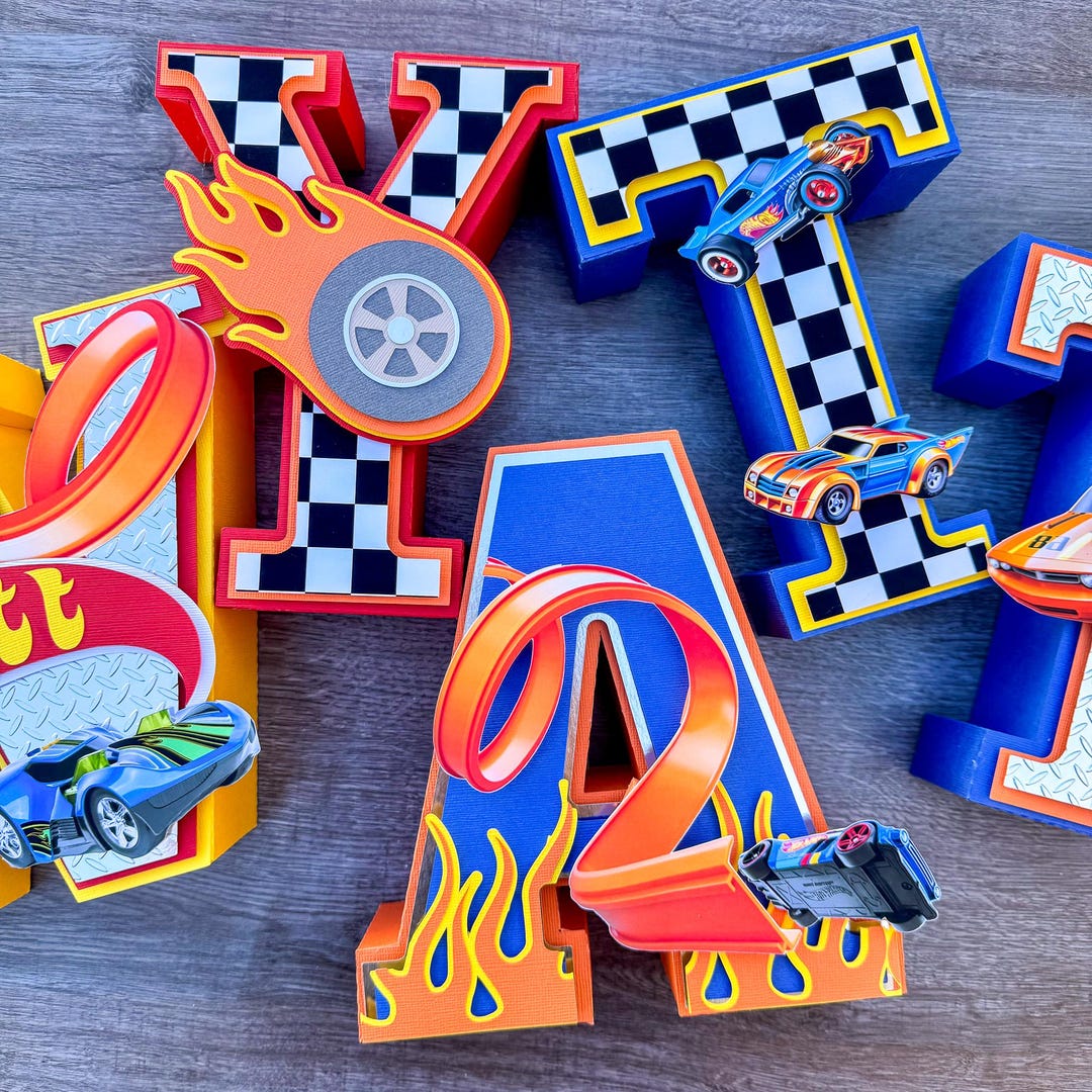 Race Car Custom Name Decor, Race 3d Letters, Car Theme, Boy Themes, Boy ...