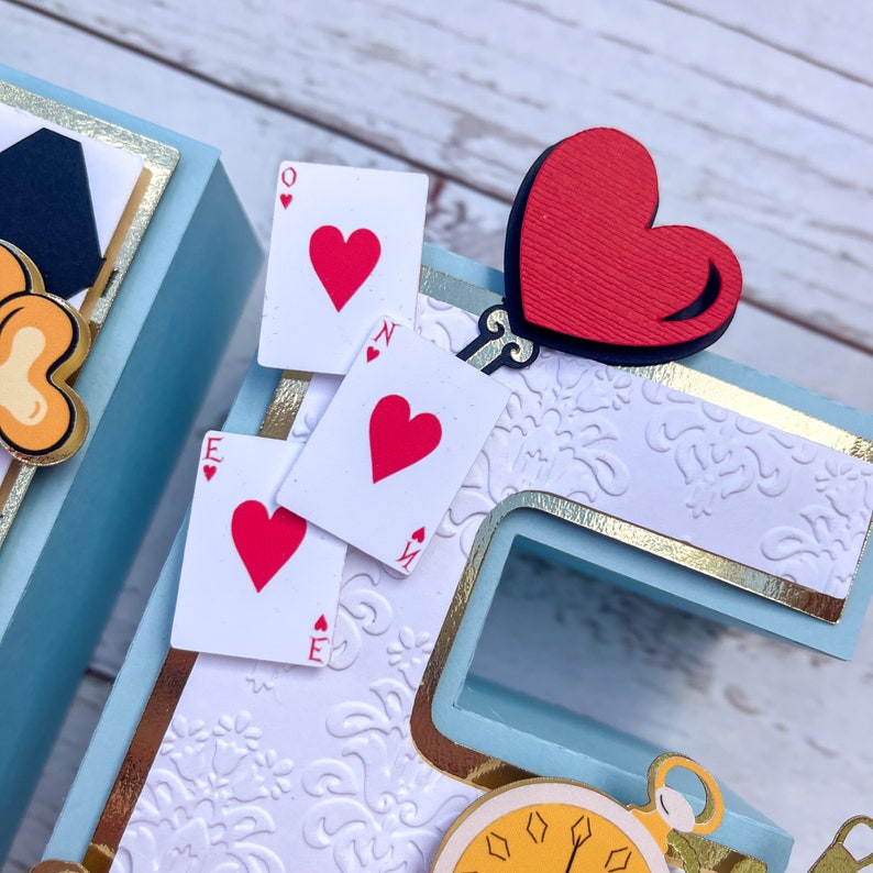 Alice in Onderland 3D Letter Cardstock Paper Number Custom - Etsy