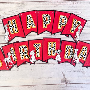 Dalmatian Birthday Banner Dog - Etsy