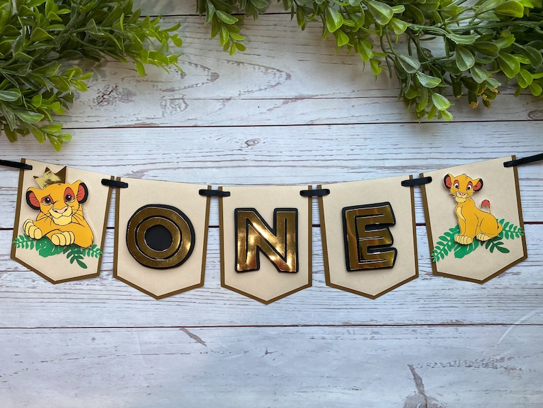 Lion King Simba Themed Highchair Banner, Lion King Birthday, Lion King ...