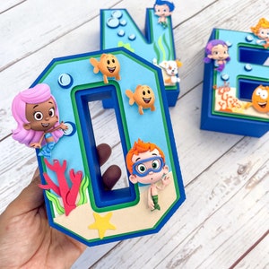 Bubble Guppies 3D Letter Cardstock Paper Number Custom Name - Etsy