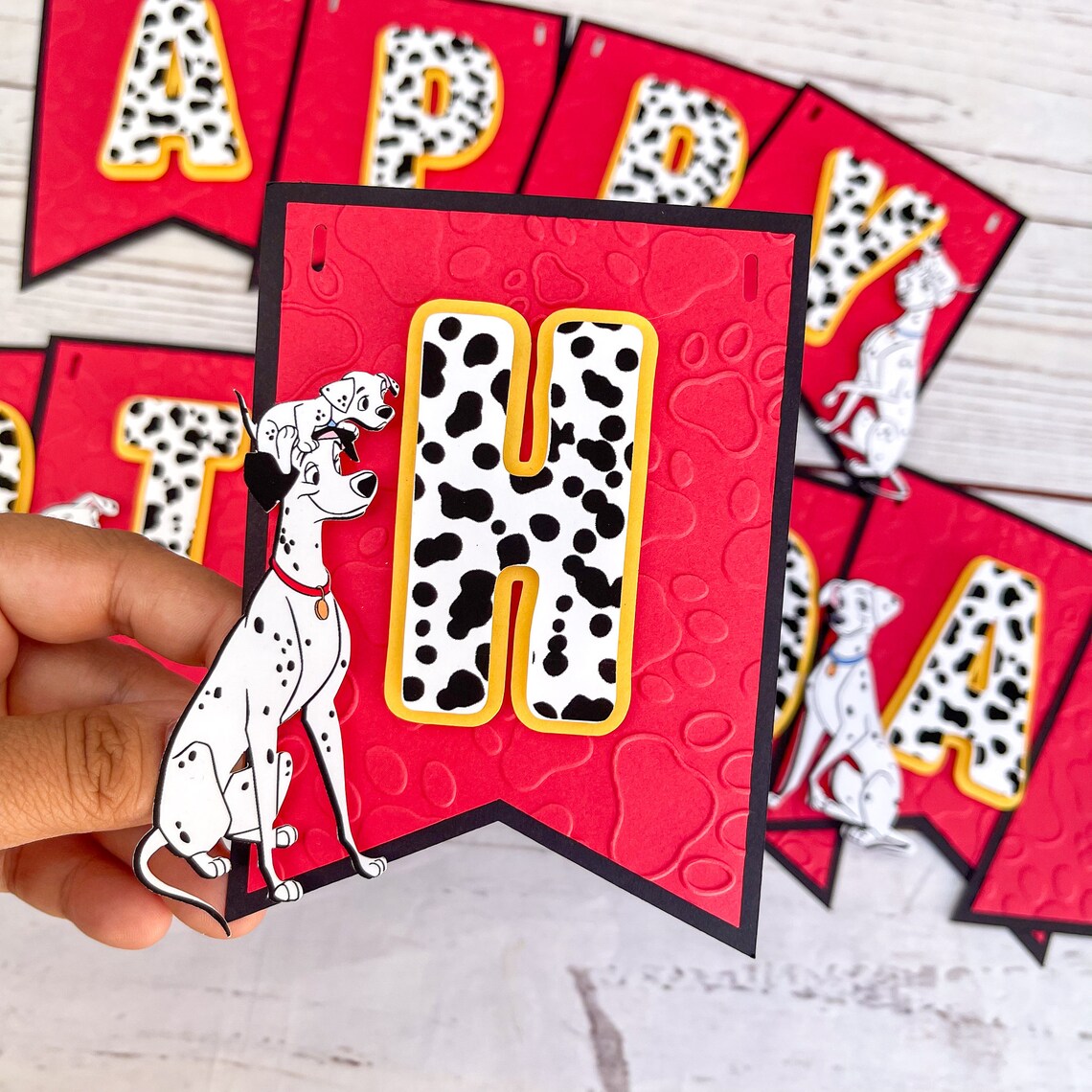 Dalmatian Birthday Banner Dog | Etsy
