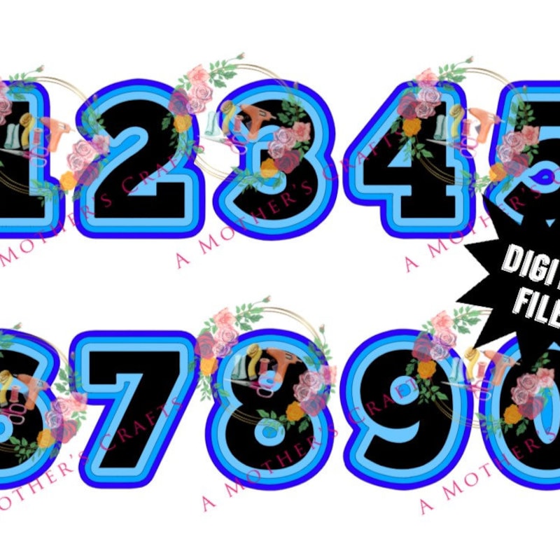 Layered Numbers Svg - Etsy