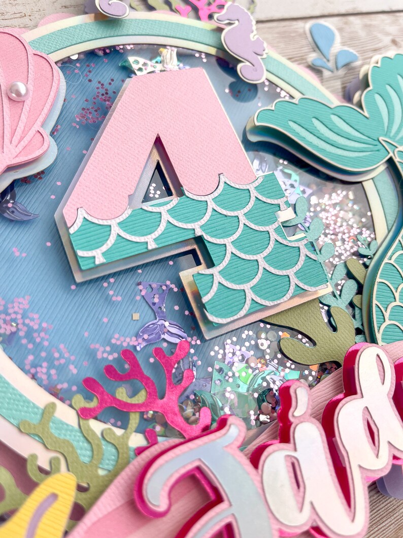 Mermaid Cake Topper, Mermaid Birthday, Mermaid Party, Sea Party, Cake ...