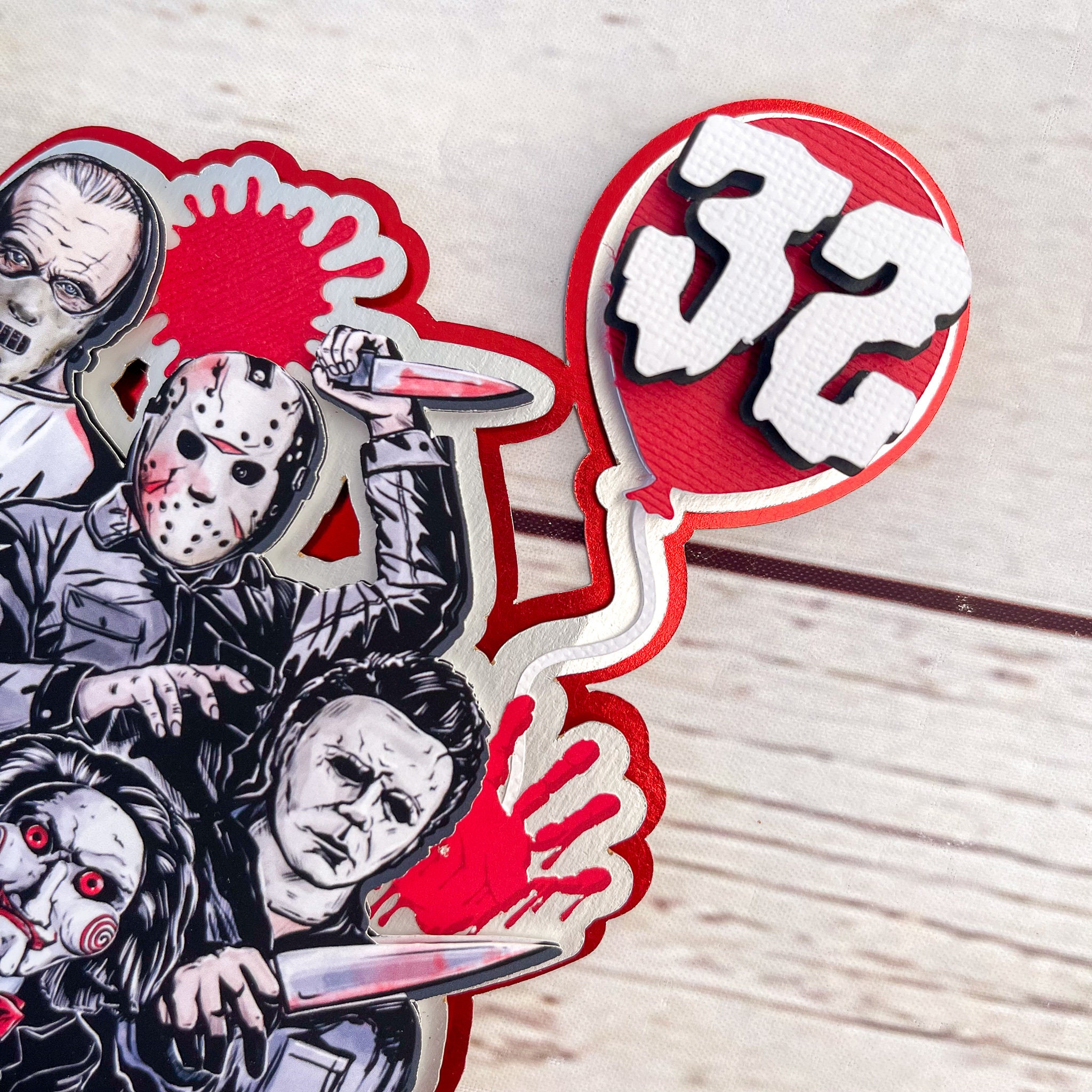 Classic Horror Themed Birthday Cake Topper - Etsy