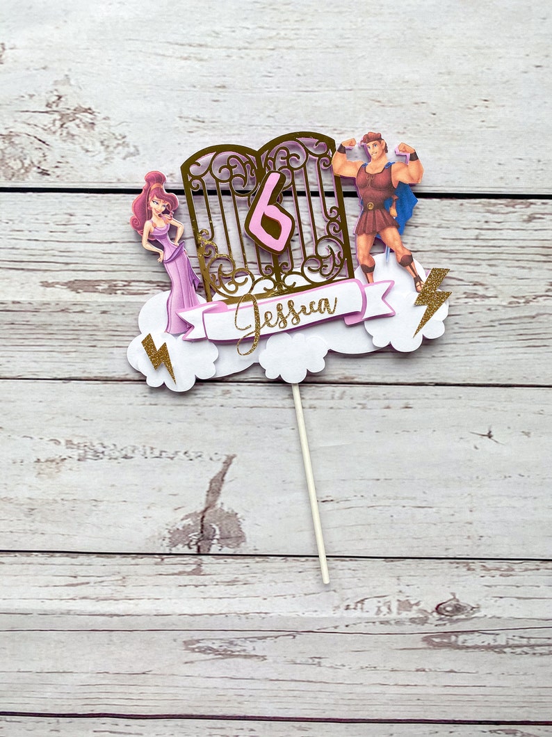 Hercules and Meg Cake Topper - Etsy
