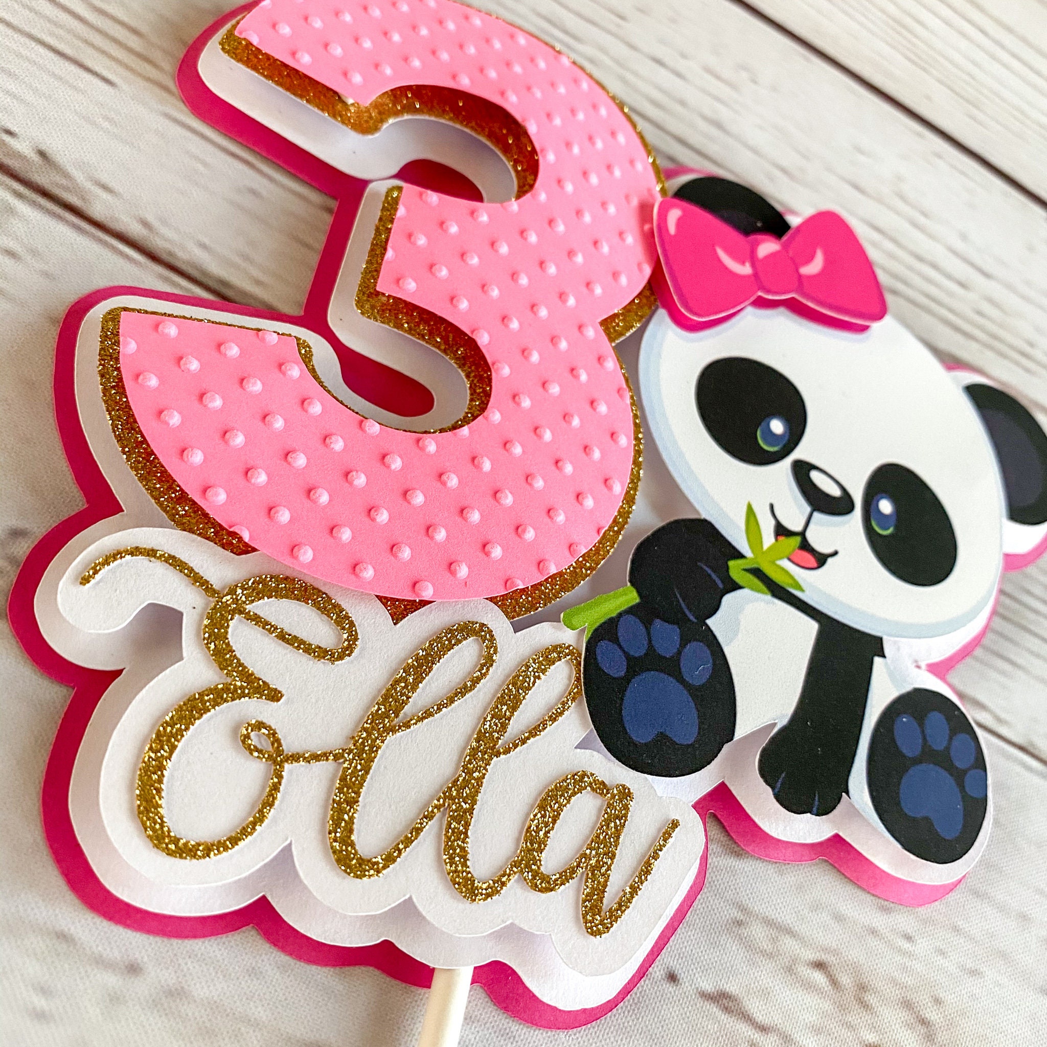 Panda Cake Topper - Etsy