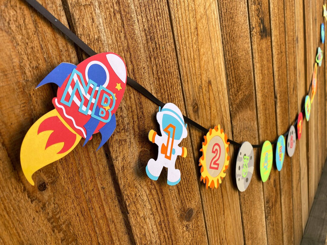 Space Themed Milestone Banner - Etsy